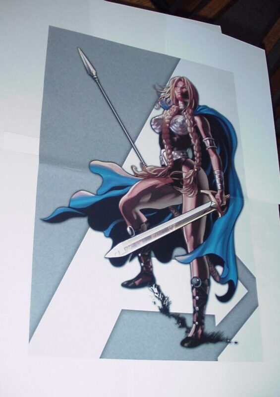 Avengers Poster #148 Valkyrie Secret Avenger Mike Deodato Jr ...