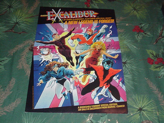 Excalibur Poster # 1 Alan Davis RARE Nightcrawler Captain Britain Kitty ...