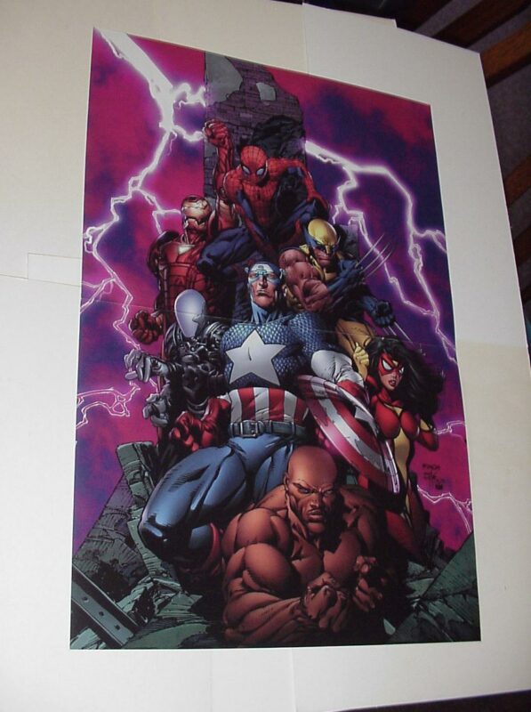 Avengers Poster #67 Wolverine Spider-Woman Captain America David Finch ...