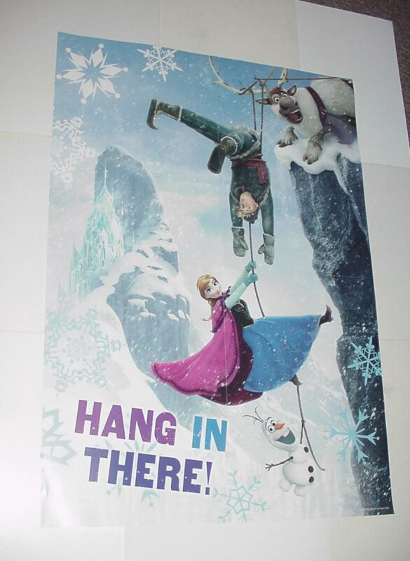 Disney's Frozen Poster # 1 Anna Kristoff Olaf Sven Hang in There ...